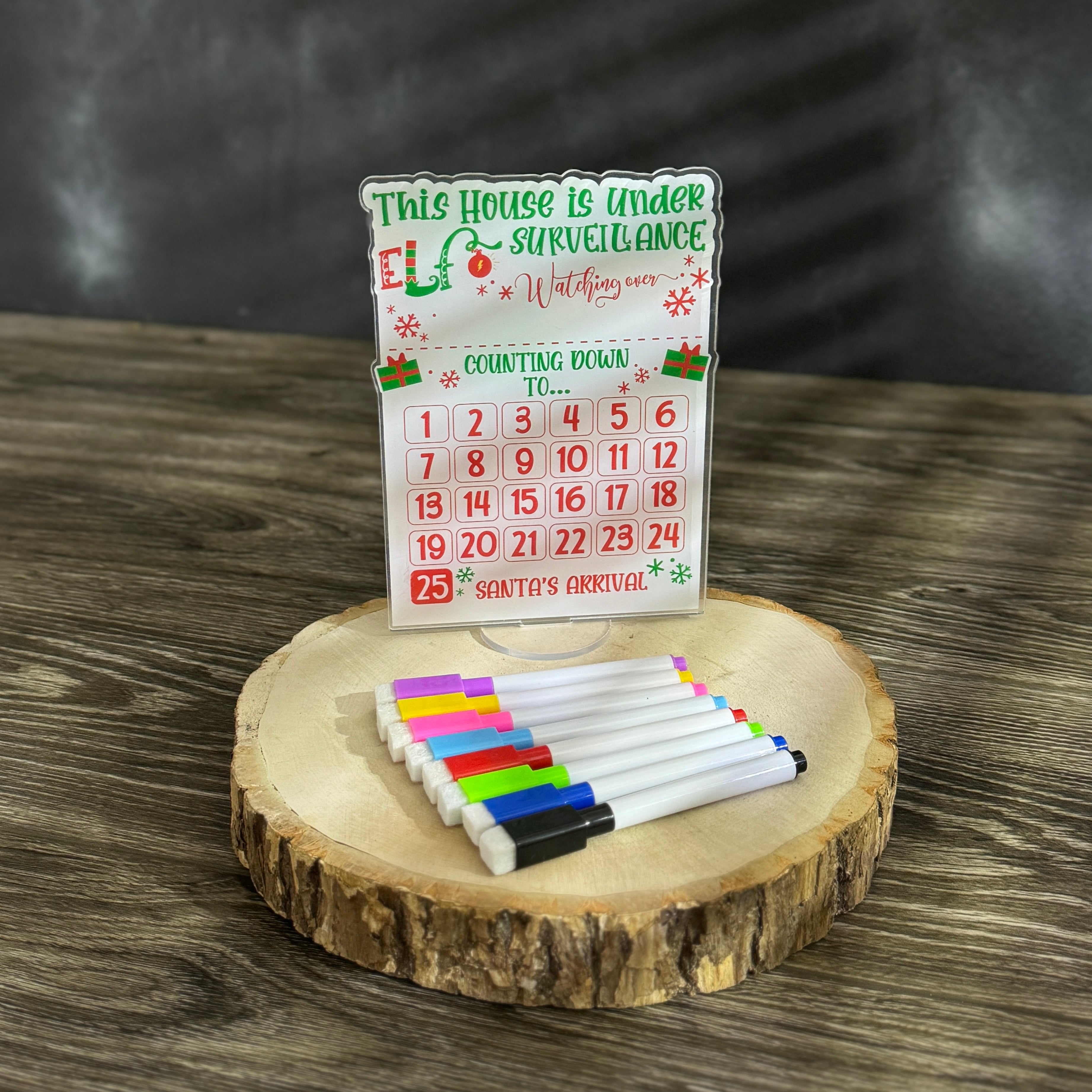 LineKid Elf surveillance countdown calendar (markers not included ...